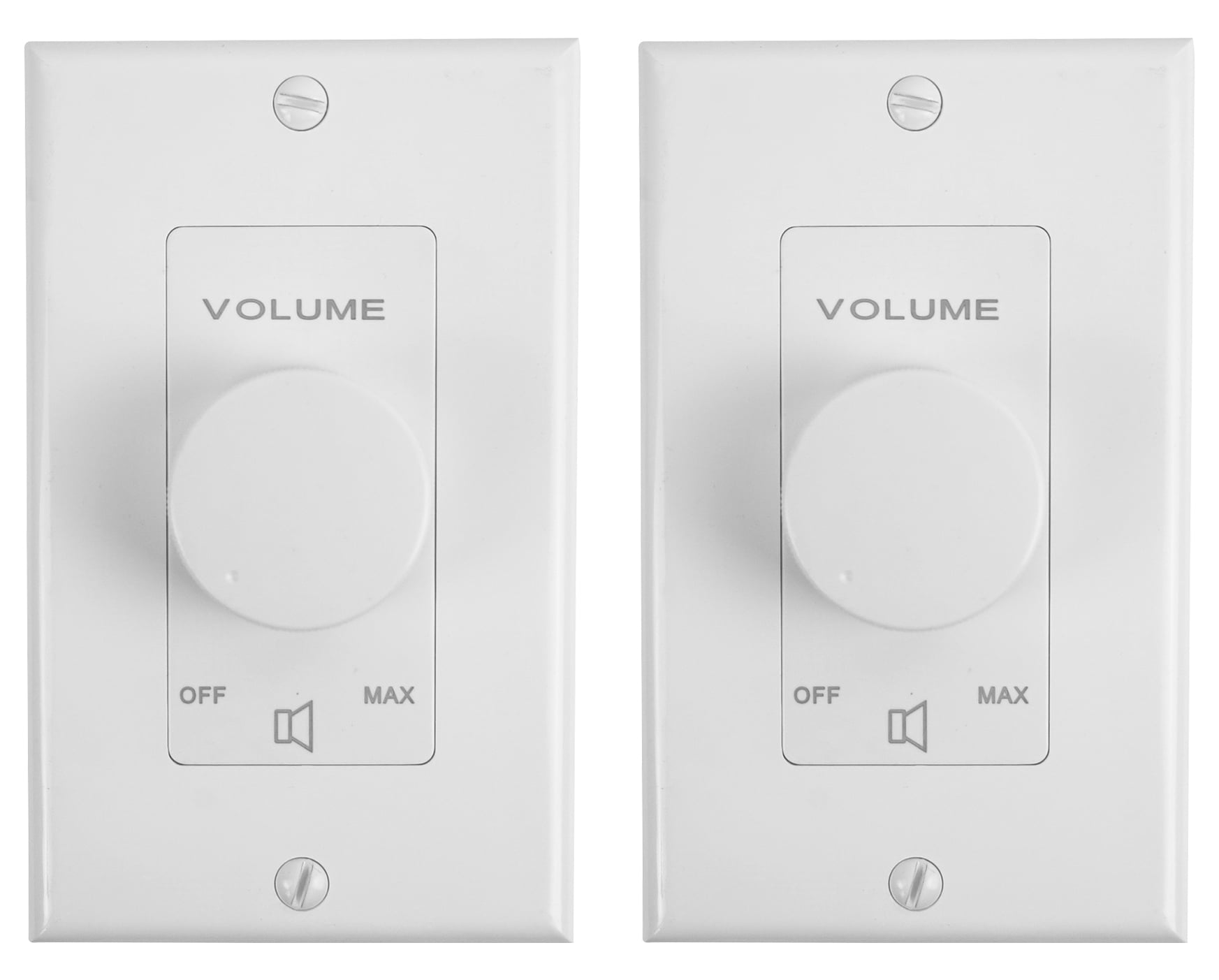 2) Rockville VOL70100 White 100 Watt 70v Wall Volume Control Zone ...