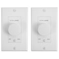 2) Rockville VOL70100 White 100 Watt 70v Wall Volume Control Zone ...