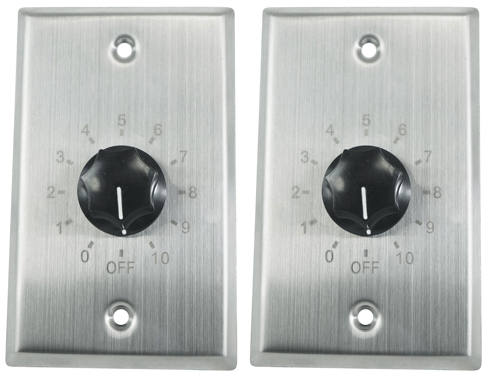 2 Rockville VOL70200 SS 200w 70v Stainless Wall Volume Controls Zone ...