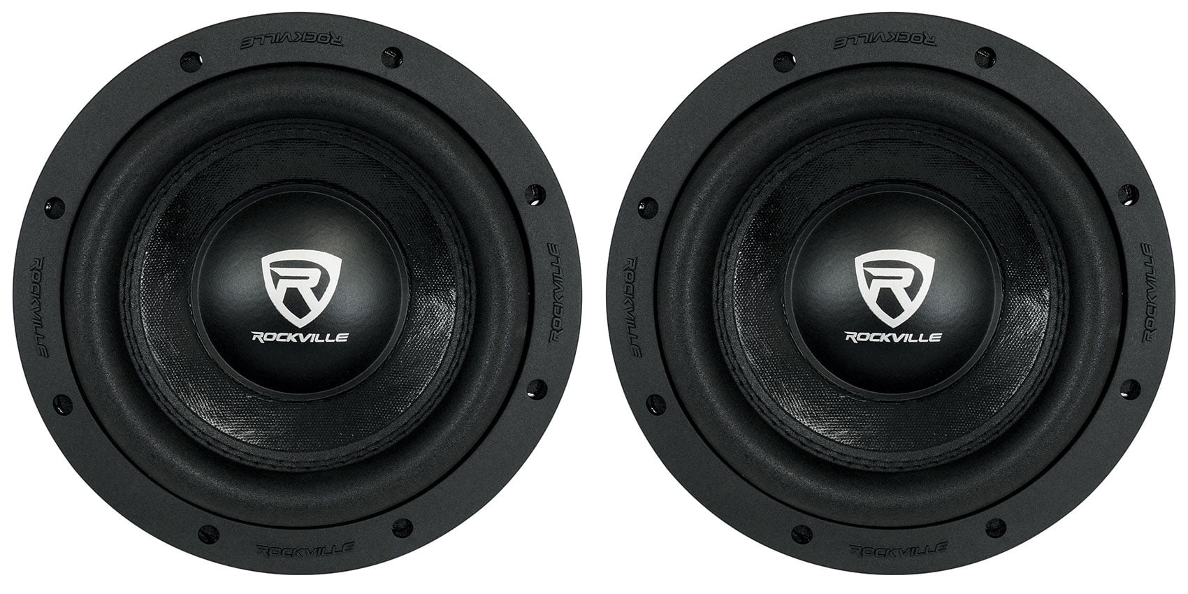 (2) Rockville W8K6D4 V2 8" 1400w Peak Car Subwoofers Dual 4-Ohm Subs ...