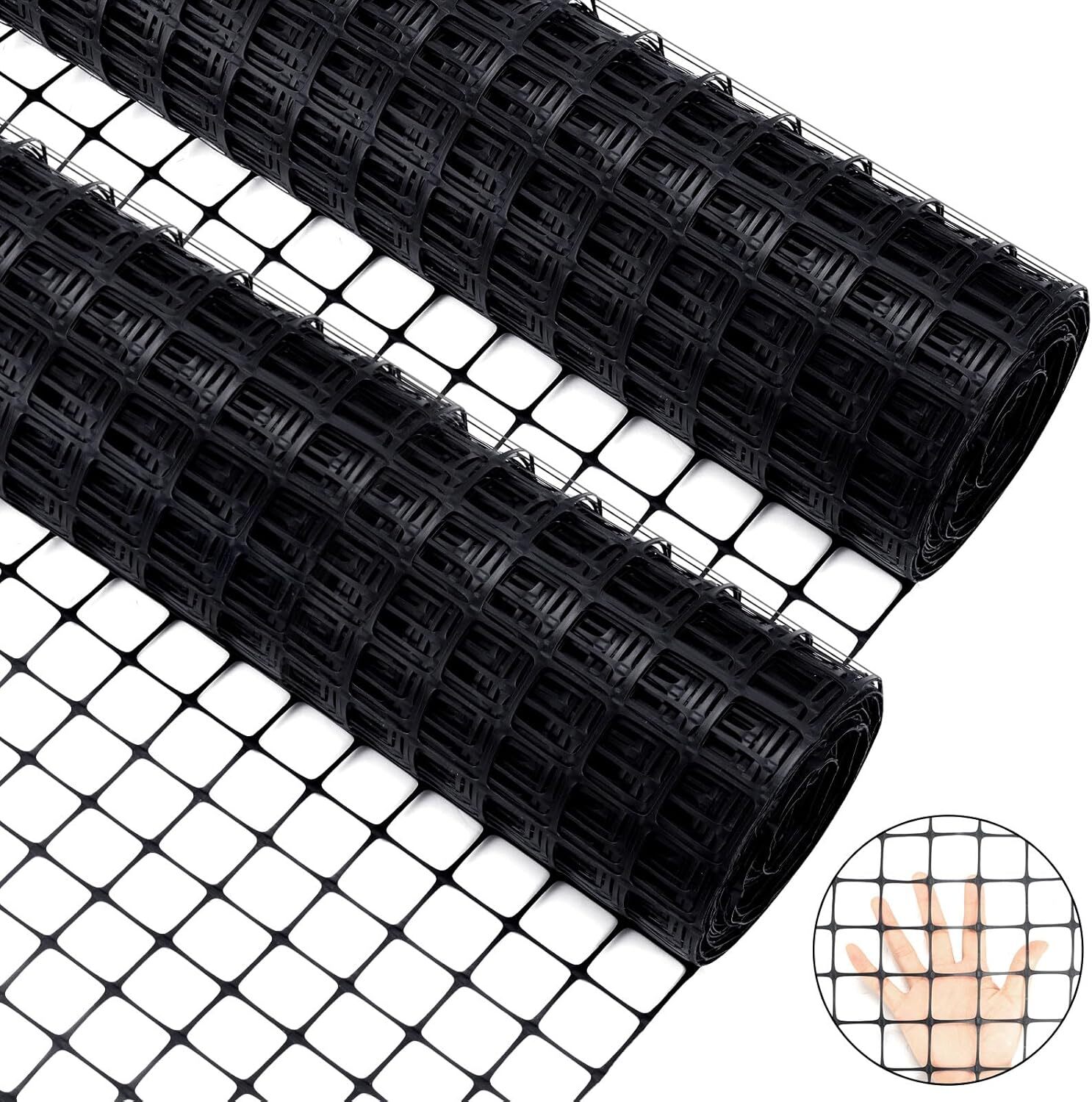 2 Roll 100 ft 200 ft in Total Plastic Mesh Fence Roll Safety ...