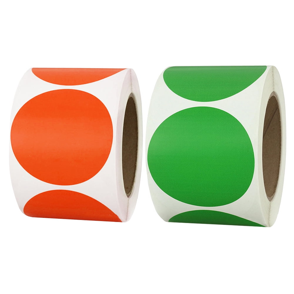 2 Roll 1000 PCS 1” Round Color Coding Circle Dot Sticker Labels on a ...