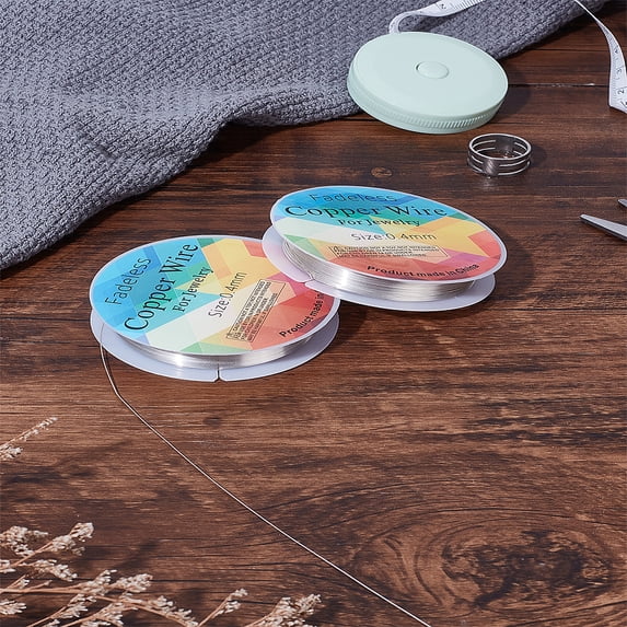 2 Roll 30.18 Feet(9.2m) 26 Gauge 0.4mm Round Copper Wire Bendable Metal ...