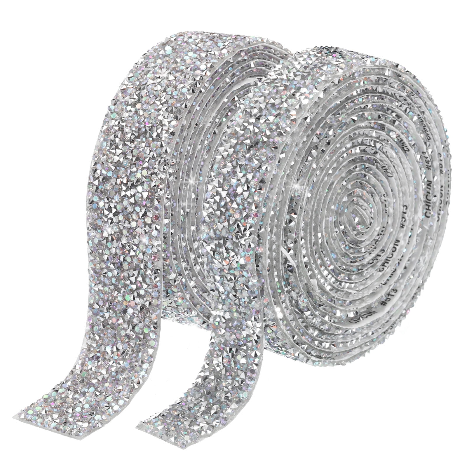 2 Roll 6 Yards Self Adhesive Crystal Rhinestone Diamond Ribbon for Arts ...