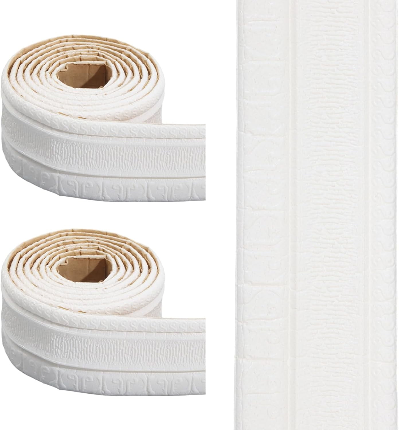 2 Roll 90.6×3.15" Peel and Stick Self Adhesive Flexible Foam Trim 3D ...