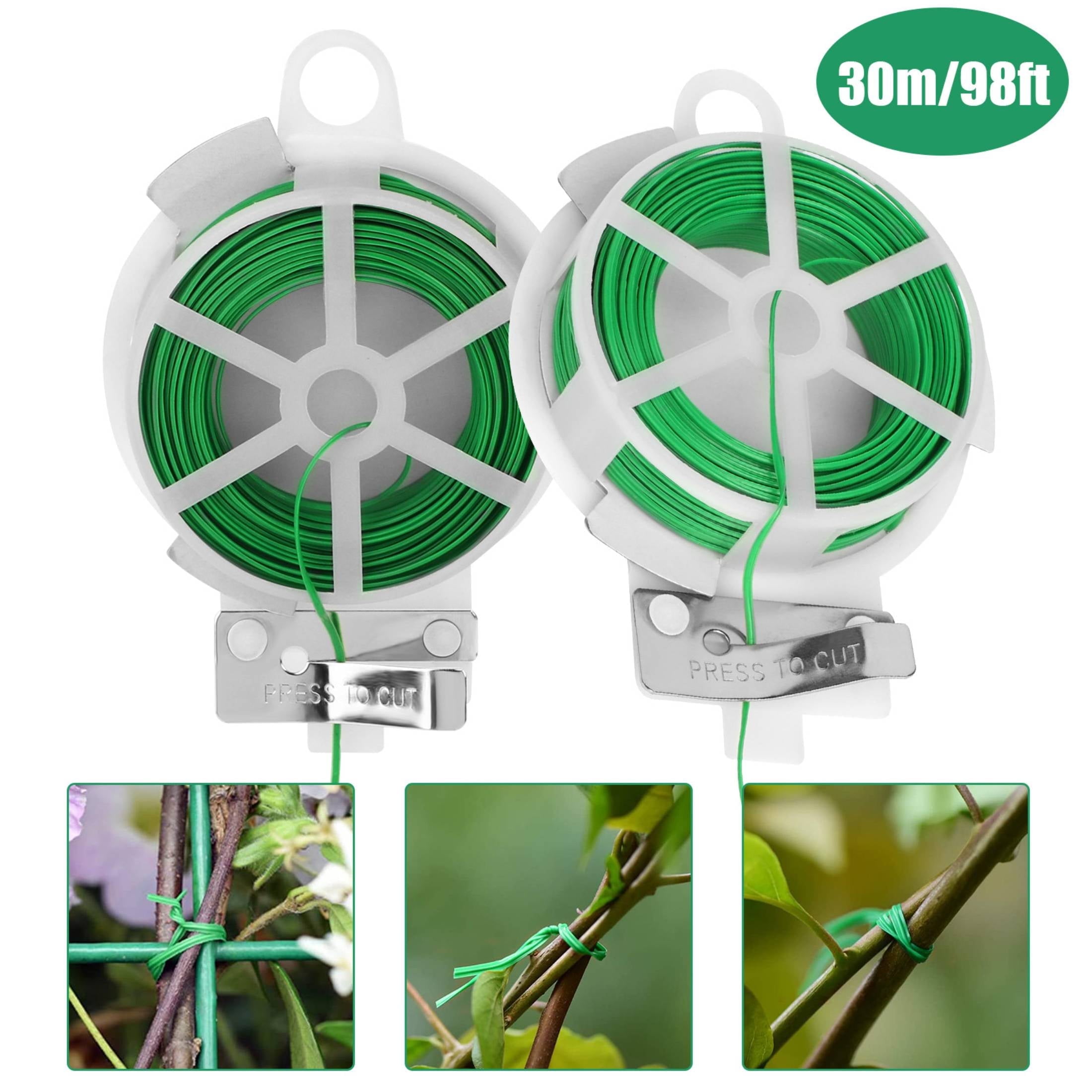 2 Roll 98ft Plant Twist Ties, TSV Garden Pant Wire with Trimmer for ...