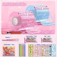 Nano Bubble Tape Kit Casewin DIY Super Elastic Bubble Tape With 10pcs Straw Double Sided Tape ...
