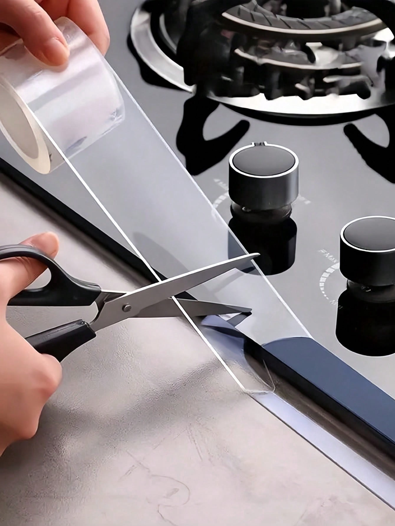 2 Roll Clear Self Adhesive Caulking Strip Tape Waterproof Caulking Tape ...