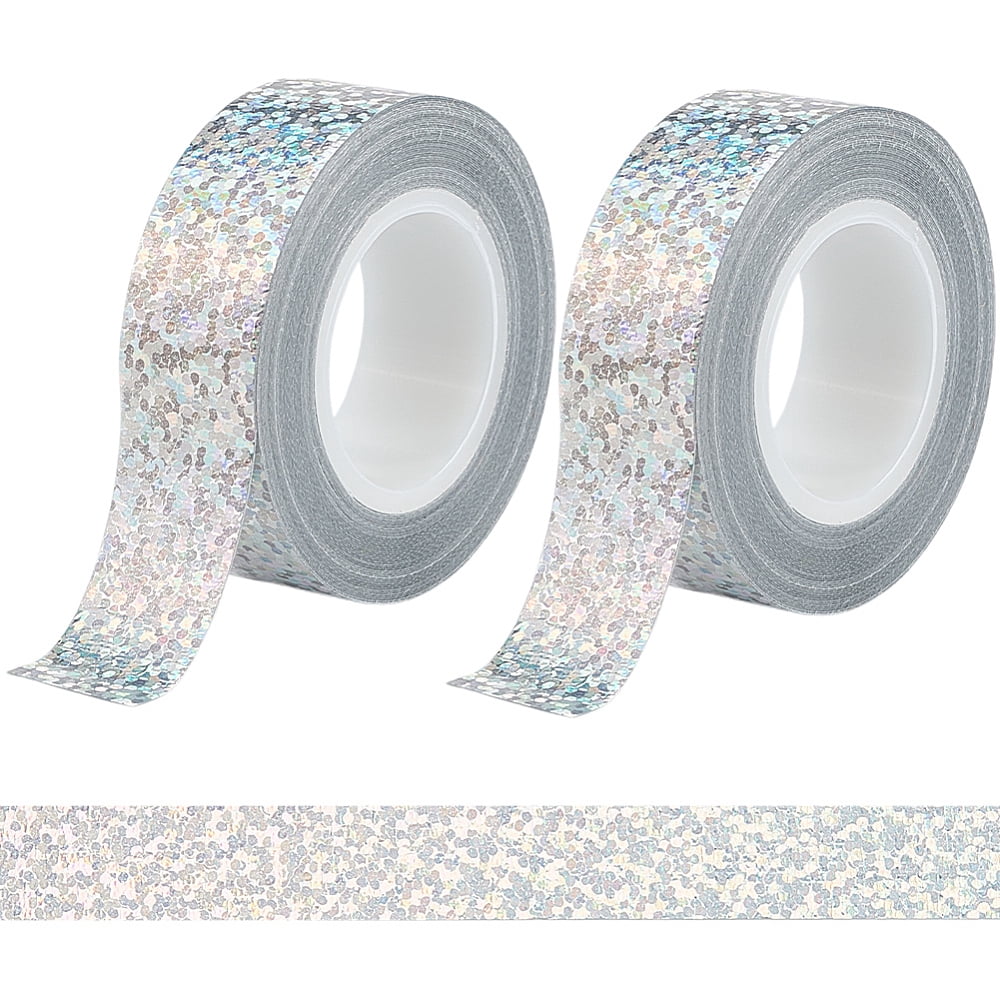 2 Roll DIY Scrapbook Decorative Laser Paper Tapes Adhesive Tapes ...
