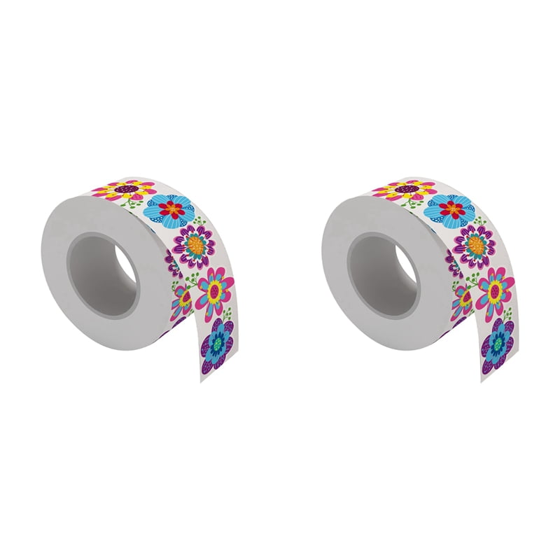 2 Roll Flowers Bulletin Board Border Bulletin Borders Stickers ...