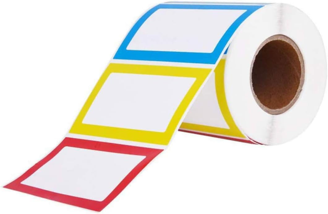 2 Roll Name Stickers Classify Self-Adhesive Colorful Creative Mark ...