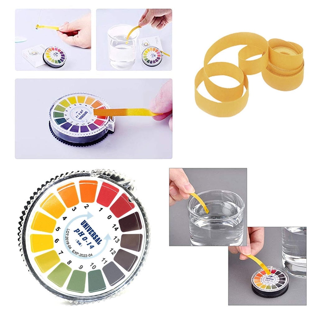 2 Roll PH Test Strips Alkaline Acid Indicator Meter Test Paper Roll for ...