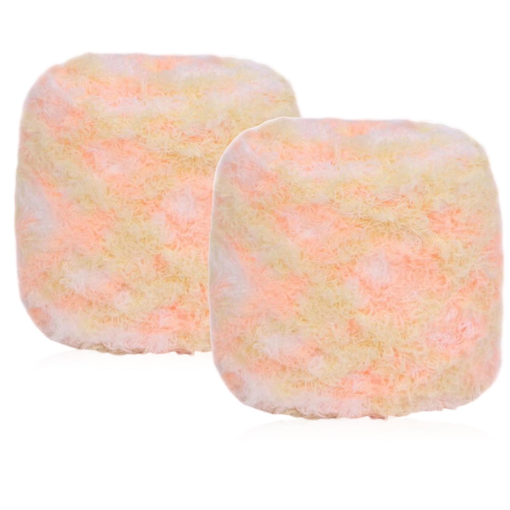 2 Roll Pack Gentle and Colorful Coral Fleece Yarn for Crochet and ...