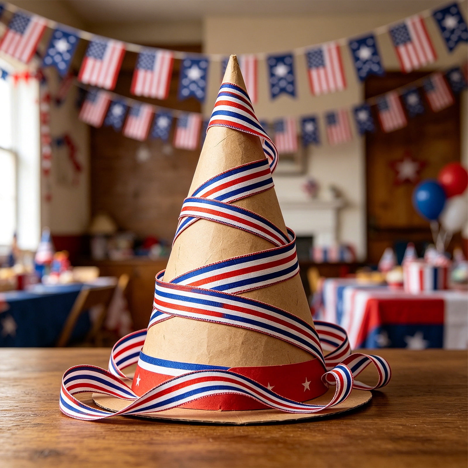2 Roll Patriotic Ribbon 106.3 Inch Wired Edge Red White Blue Star for ...