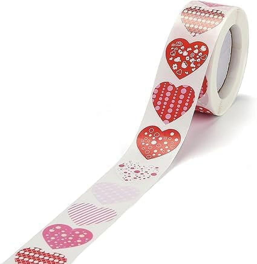 2 Roll Self Adhesive Paper Stickers Heart Sticker Labels Gift Tag ...