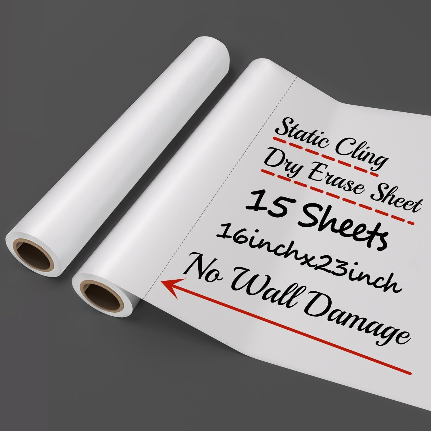 2 Roll Static Cling Dry Erase Sheets, Removable Reusable Whiteboard ...