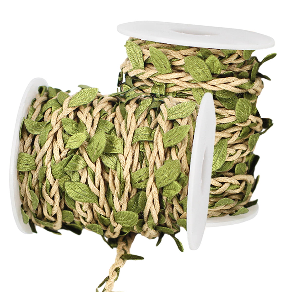 2 Roll Twine Green Leaf Jute 5MM Rope Hemp Burlap Ribbon String Heavy ...