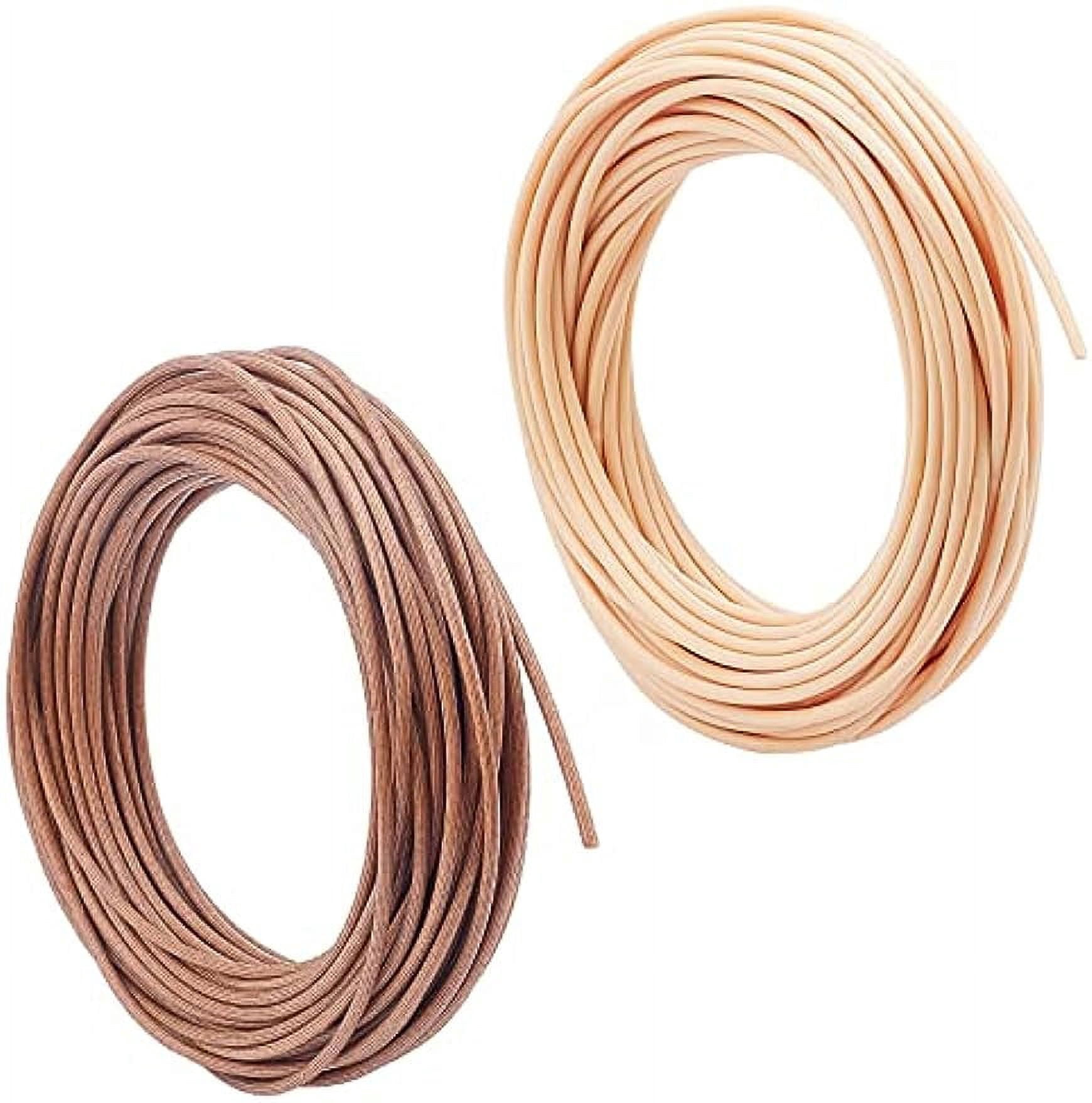 2 Rolls 0.1 Inch Basket Weaving Round Plastic Reed Synthetic Rattan ...