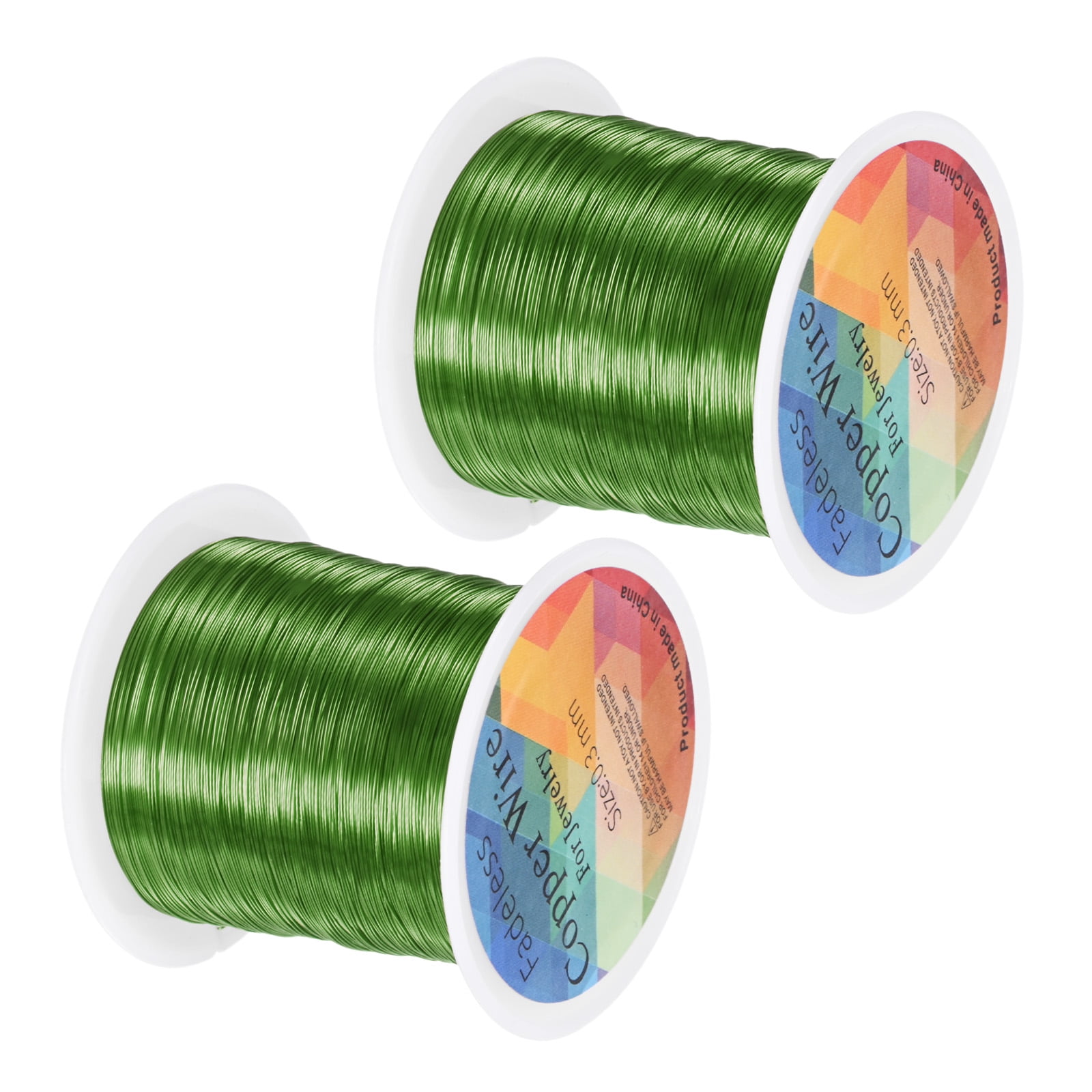 2-Rolls 0.2mm Jewelry Wire, 32 Gauge 328FT Craft Wire Copper Beading ...