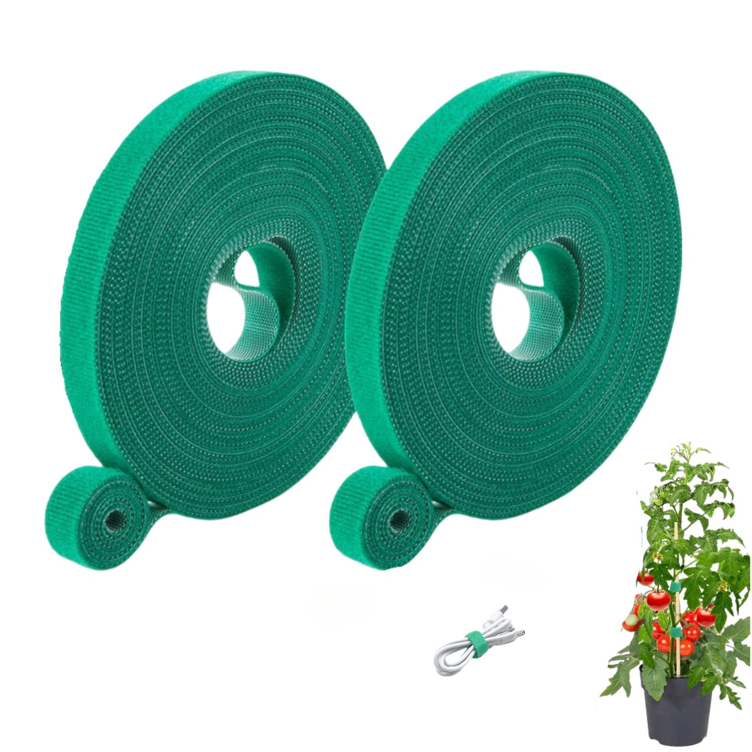 2 Rolls of 0.5 Inch Wide Stretch Strapping Garden Tie Tape, Plant ...