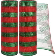 Wreath Making Supplies 4 Rolls Christmas Mesh Ribbon 10 Inch x 30 Feet ...