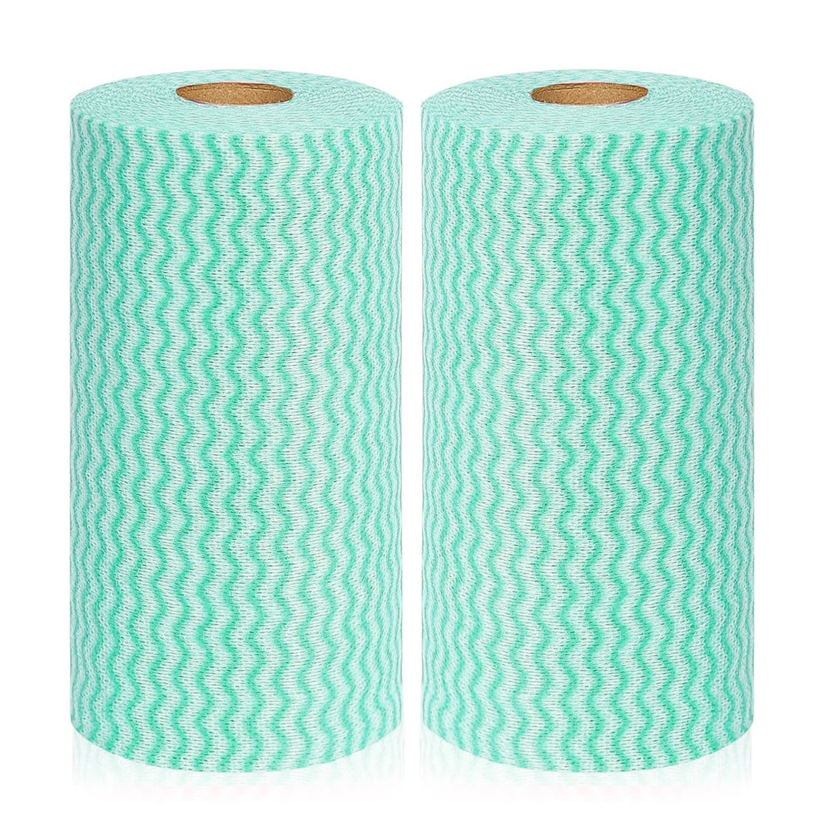 2 Rolls of 100 Sheets,Reusable Cleaning Wipe, Household &Kitchen Towels ...