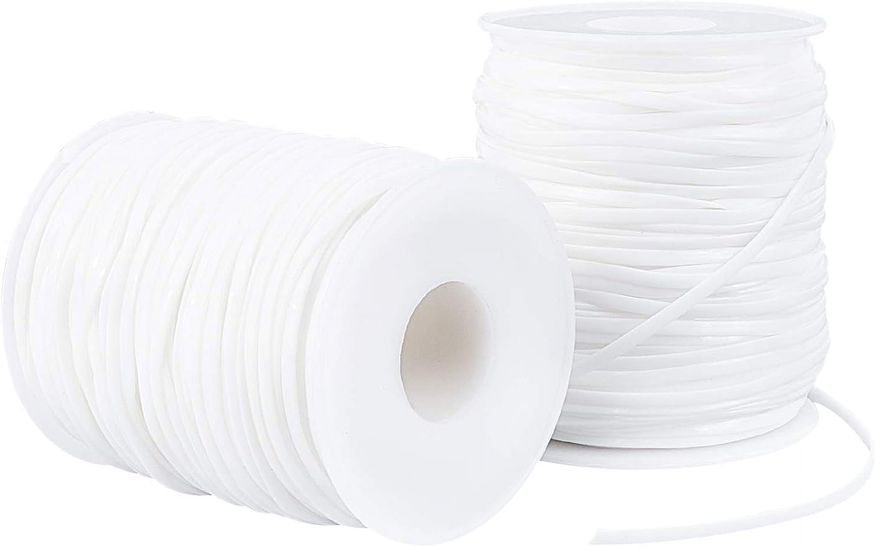 2 Rolls 100m Plastic Lacing Cord 2.3mm Lanyard String for Jewelry Craft ...