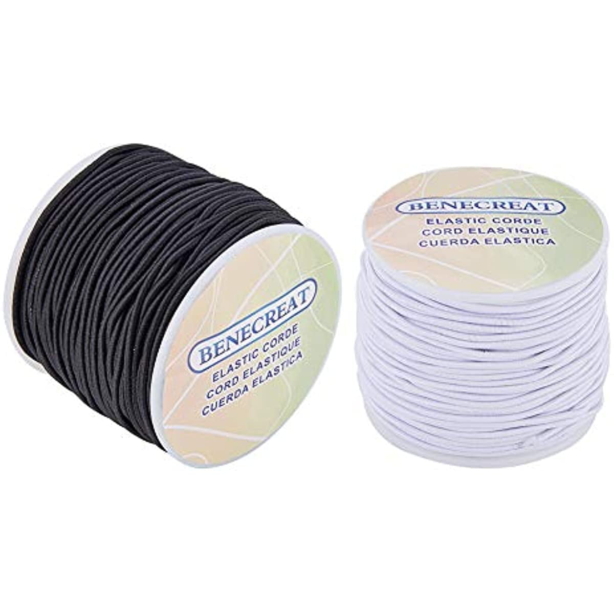 2 Rolls 109 Yard 2mm Elastic Cord Stretch Thread Beading Cord Fabric ...