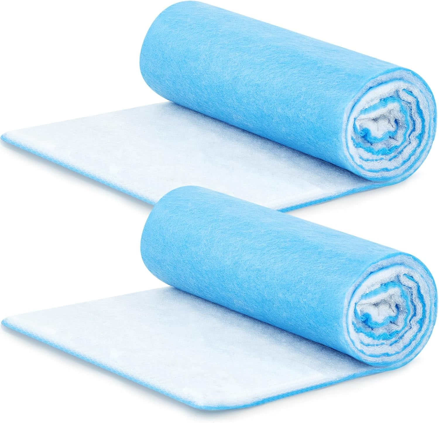 2 Rolls of 120 Inch Air Vent Filters Blue and White Air Filter Media ...