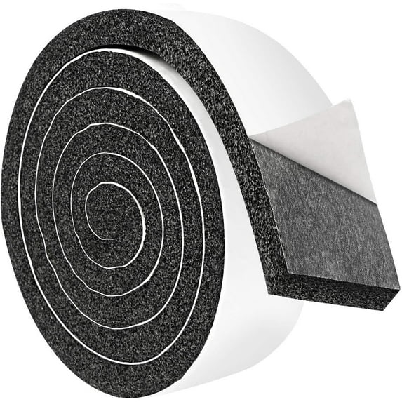 2 Rolls 2 Inch W 1/2 Inch T Weather Stripping Air Conditioner Open Cell ...