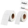 2 Rolls 2 Sizes 1800Pcs Label Maker Tape Adhesive White Label Paper ...