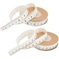2 Rolls 2 Style Cotton Rulers Graduated Cotton Tape Flat Antique White ...