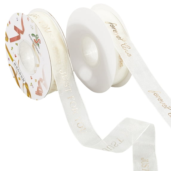 2 Rolls 2 Styles Chiffon Lace Trim for Sewing Decoration Word 1-1/8 ...