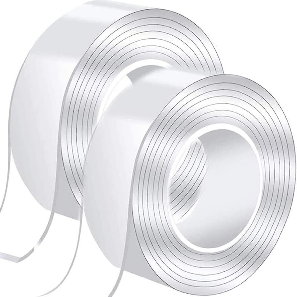 2 Rolls 20ft Double Sided Tape Heavy Duty - Multipurpose Removable Wall ...