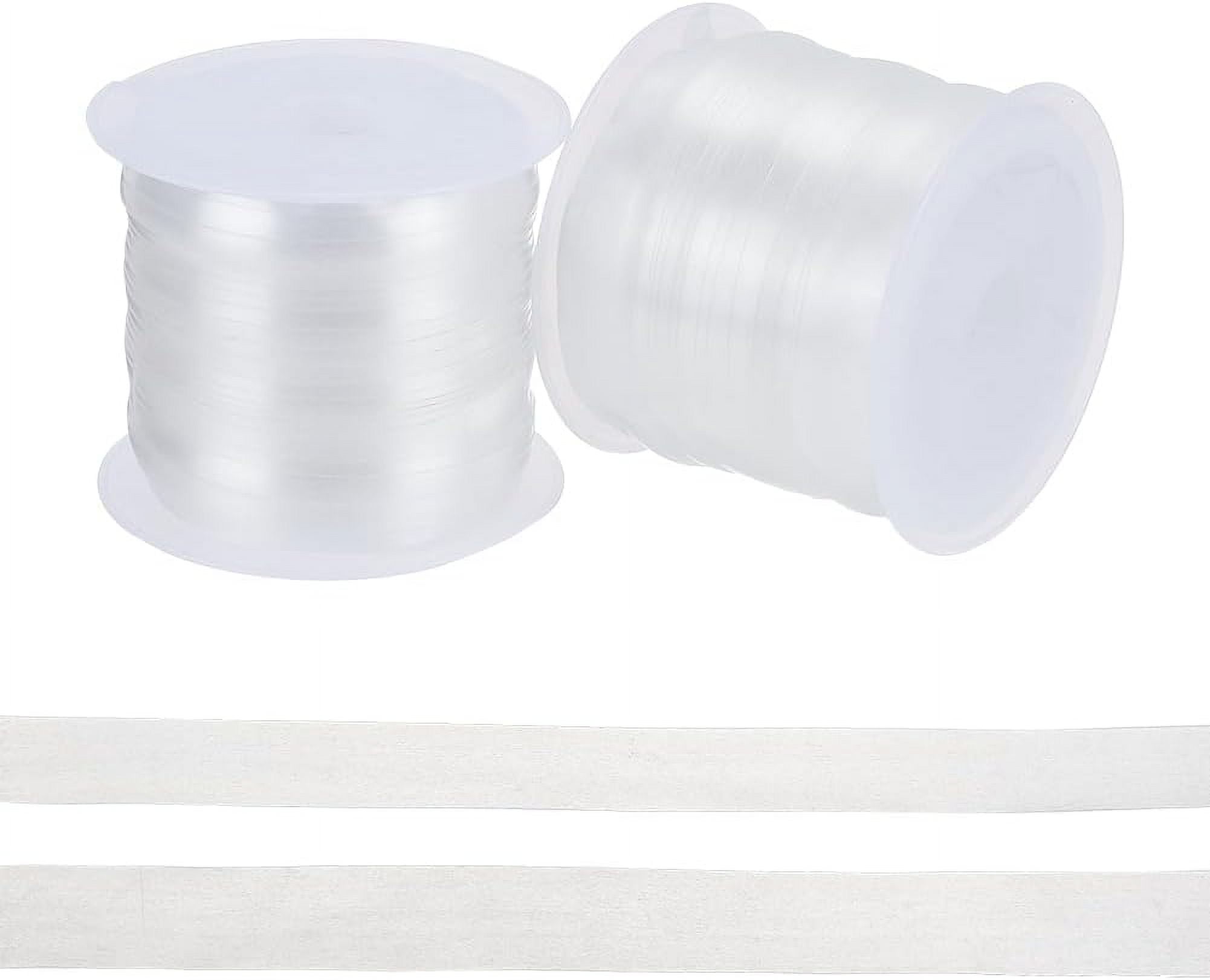 2 Rolls 21.9 Yards Transparent Stretch Strap Clear Elastic Strap ...