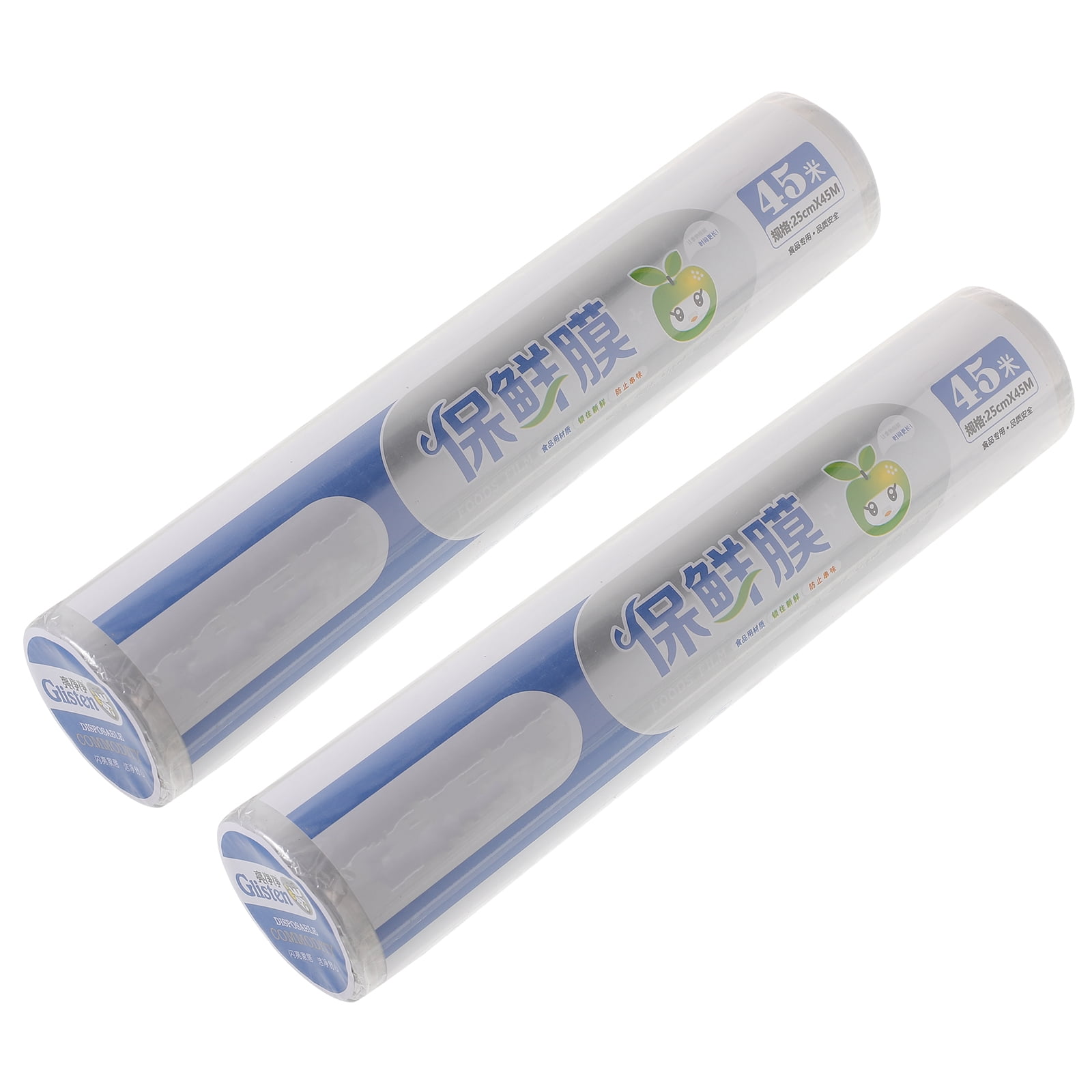 2 Rolls 25CMx45 Disposable Food Cling Roll Film Boxed Pack Food Save ...