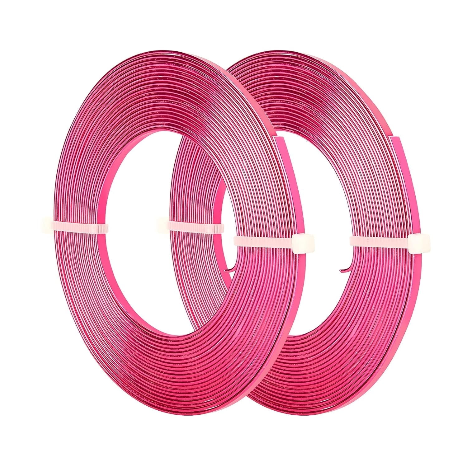 2 Rolls 32 Feet Flat Aluminum Wire 3mm Wide Jewelry Craft Wire Bezel ...