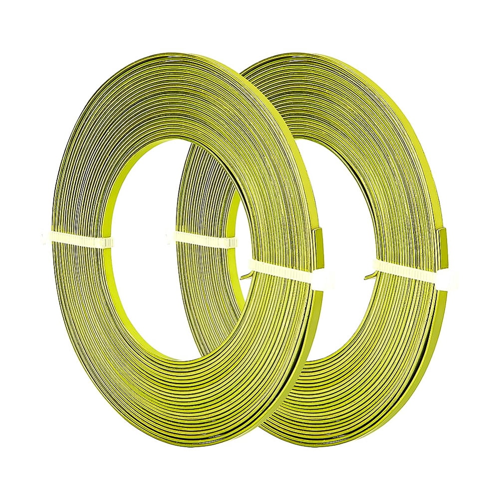 2 Rolls 32 Feet Flat Aluminum Wire 3mm Wide Jewelry Craft Wire Bezel ...