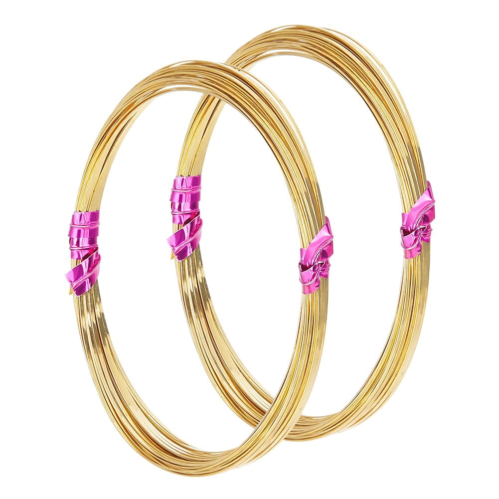 2 Rolls 39 Ft 32 Gauge Brass Bezel Wire 0.6mm Wide Flat Craft Wire for ...