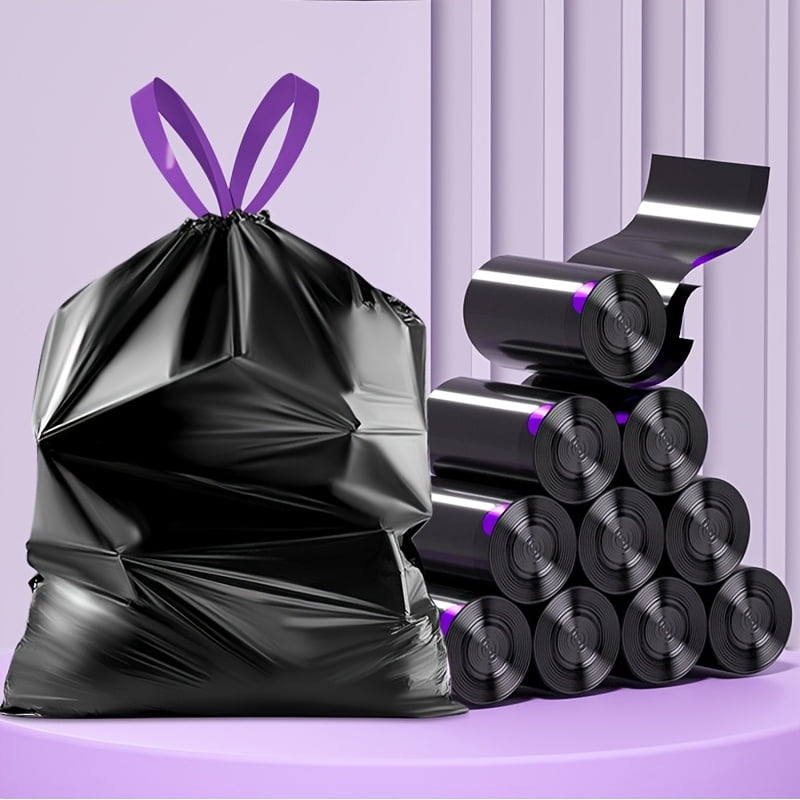 2 Rolls of 60 Count Thickened Household Trash Bags, Leak-Proof with ...