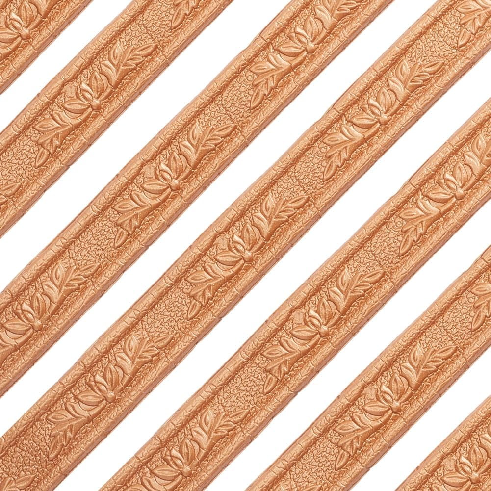 2 Rolls 91x1.6 Inch Foam Molding Peel and Stick 3D Flexible Wall Edging ...