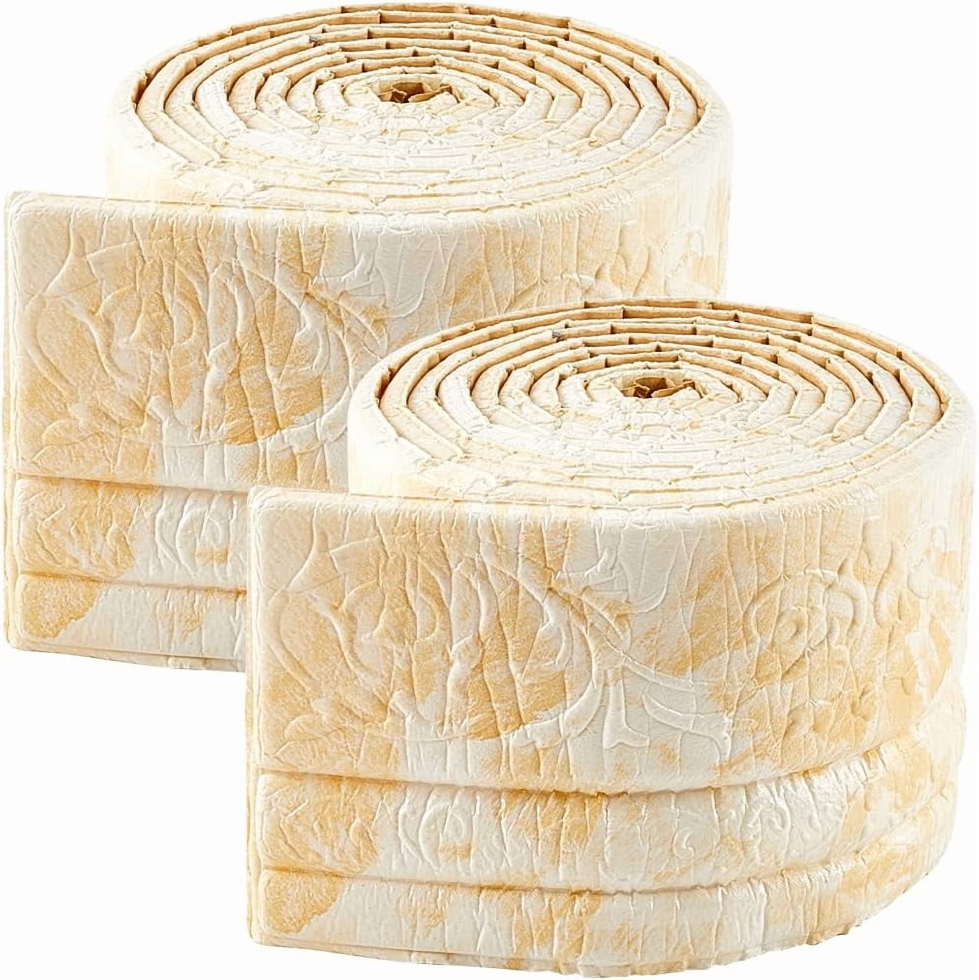 2 Rolls 91x4 Inch Wheat 3D Wall Edging Foam Flexible Wallpaper Border ...