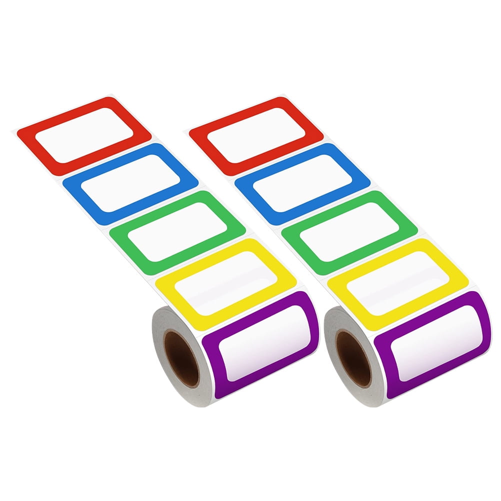 2 Rolls Adhesive Tags Blank Stickers School Stickers Tag Label ...