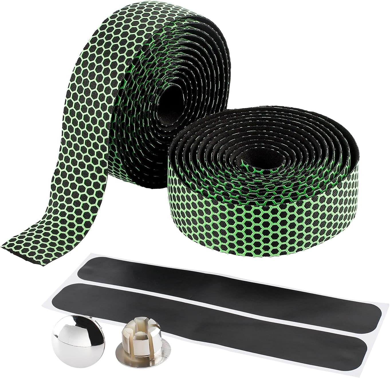 2 Rolls Bike Handlebar TapeLime Green Bicycle Handle Bar Tape with 2 ...
