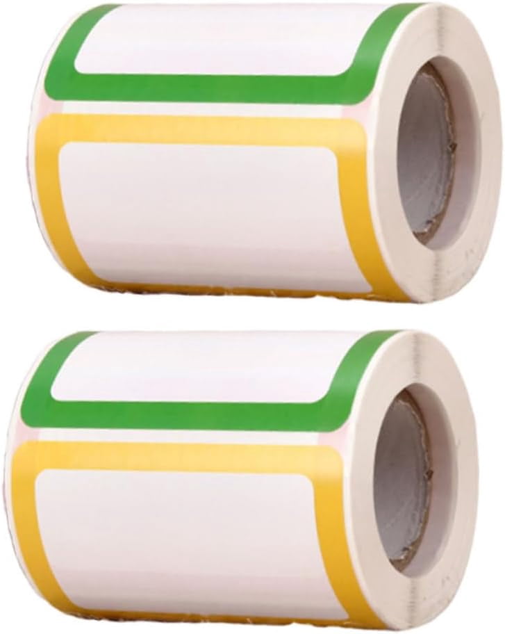 2 Rolls Blank Stickers Multifunction Creative Colorful Sticky Label ...