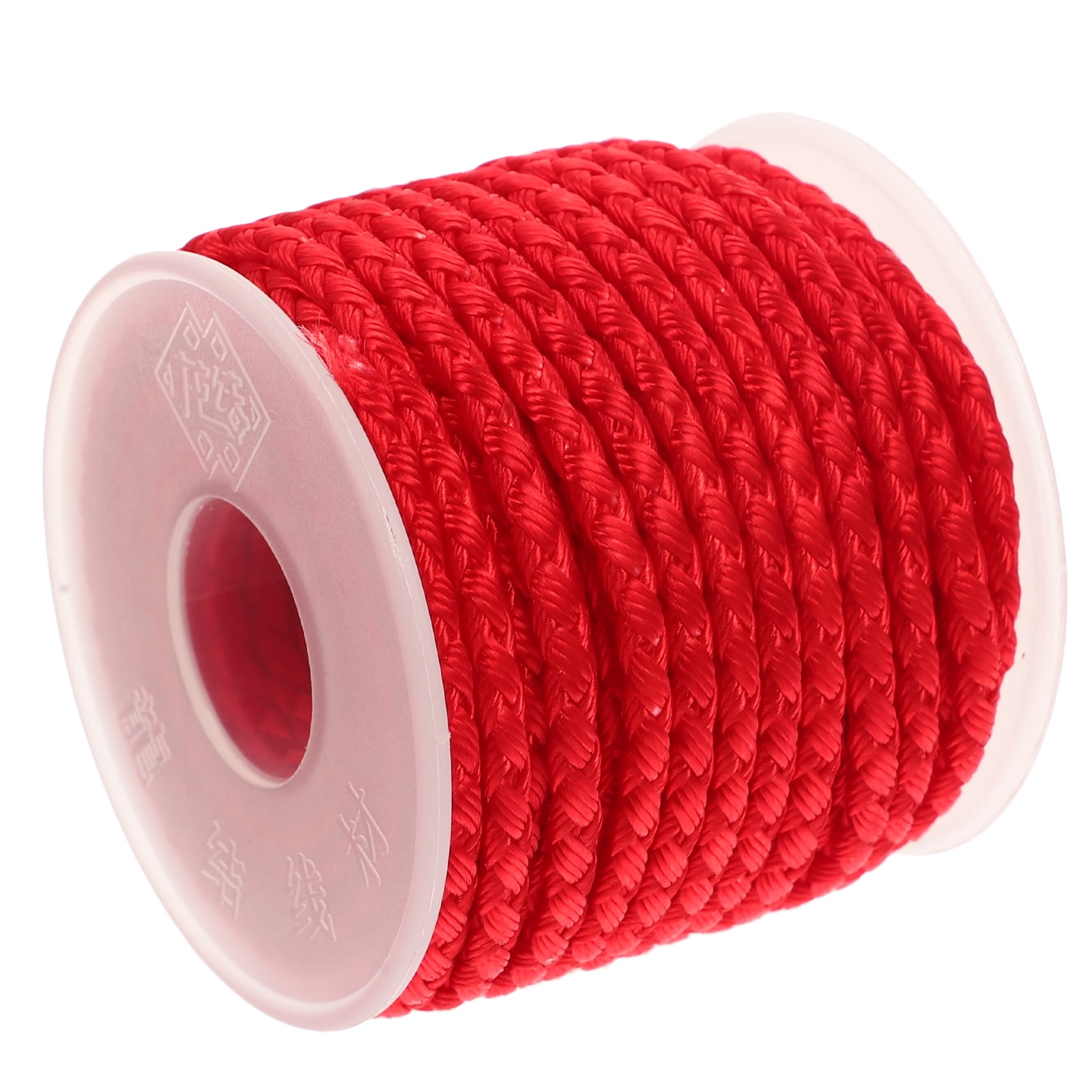 2 Rolls Braided Rope Handheld Bag Gift Handle Red Cord Art Craft ...