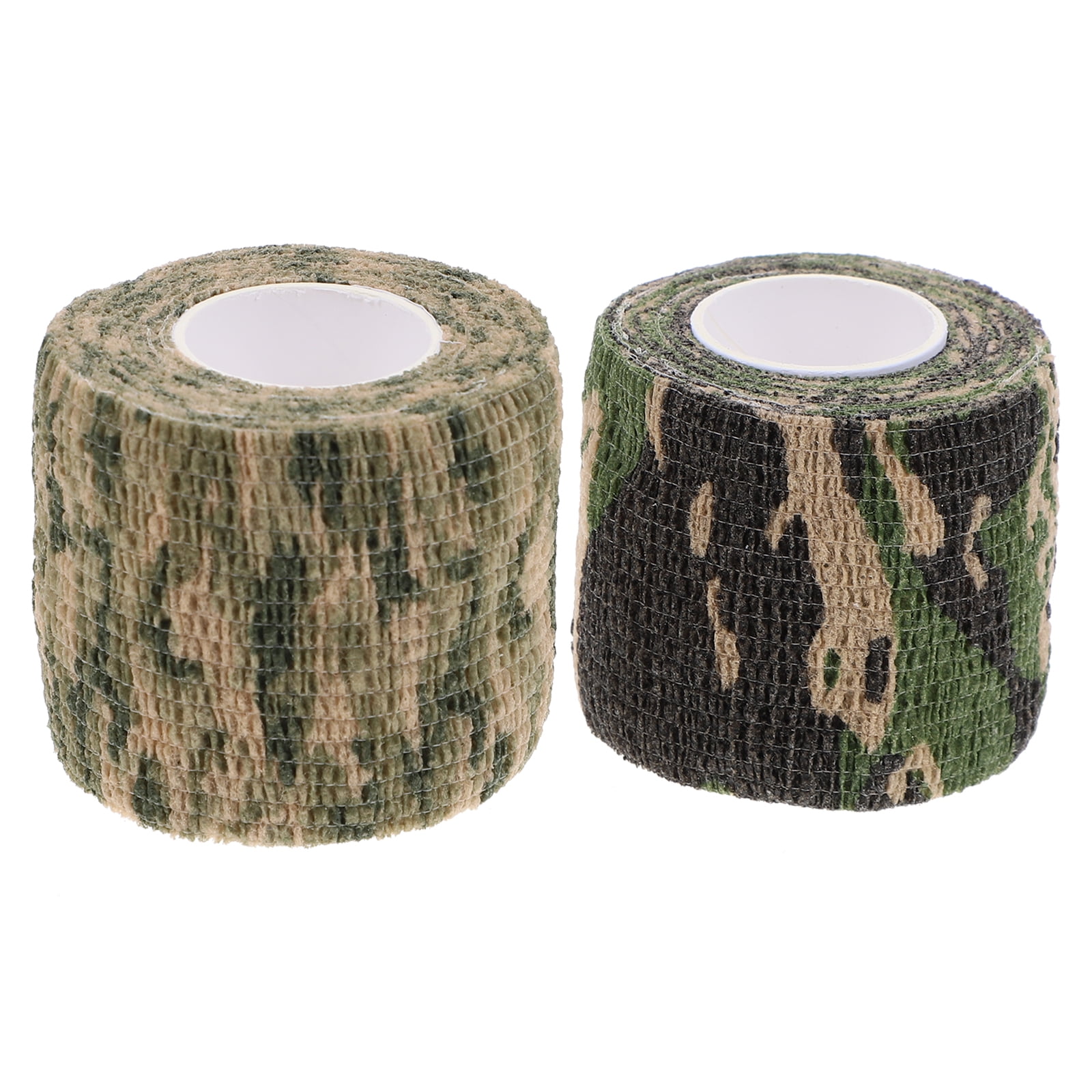 2 Rolls Camouflage Tape Bandage Cohesive Elasticity Natural Latex Non ...