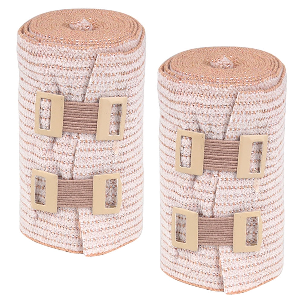 2 Rolls Care Bandages Leg Wraps Compression Wraps Striped Elastic ...