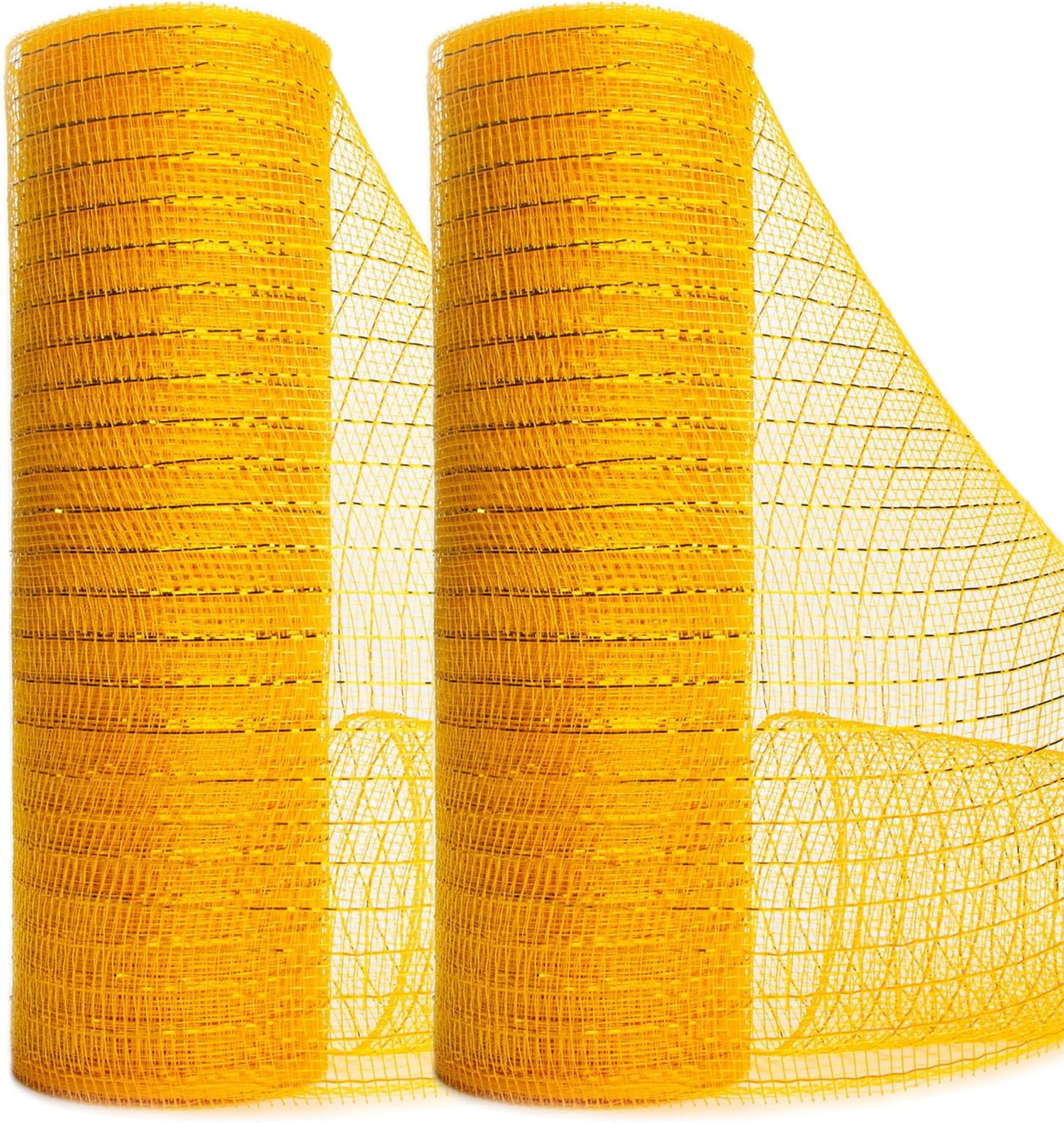 2 Rolls Christmas Deco Poly Mesh Ribbons,Bexikou 10 Inch × 10 Yards ...