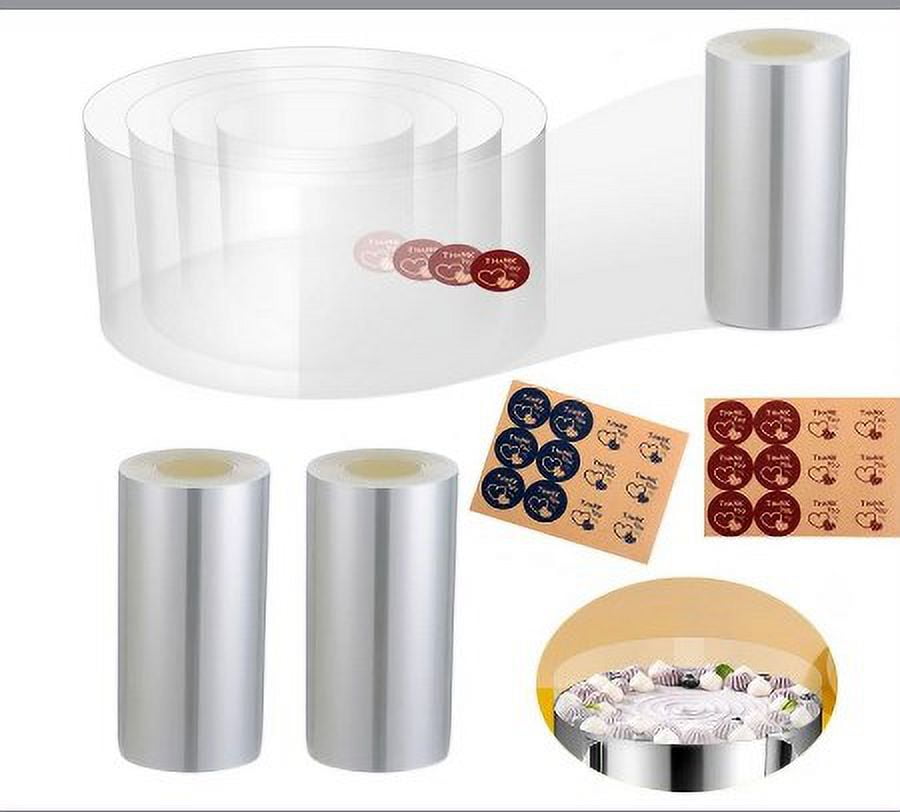 2 Rolls Clear Cake Collars Baking Cake Collars Mousse Cake Collar Cake ...
